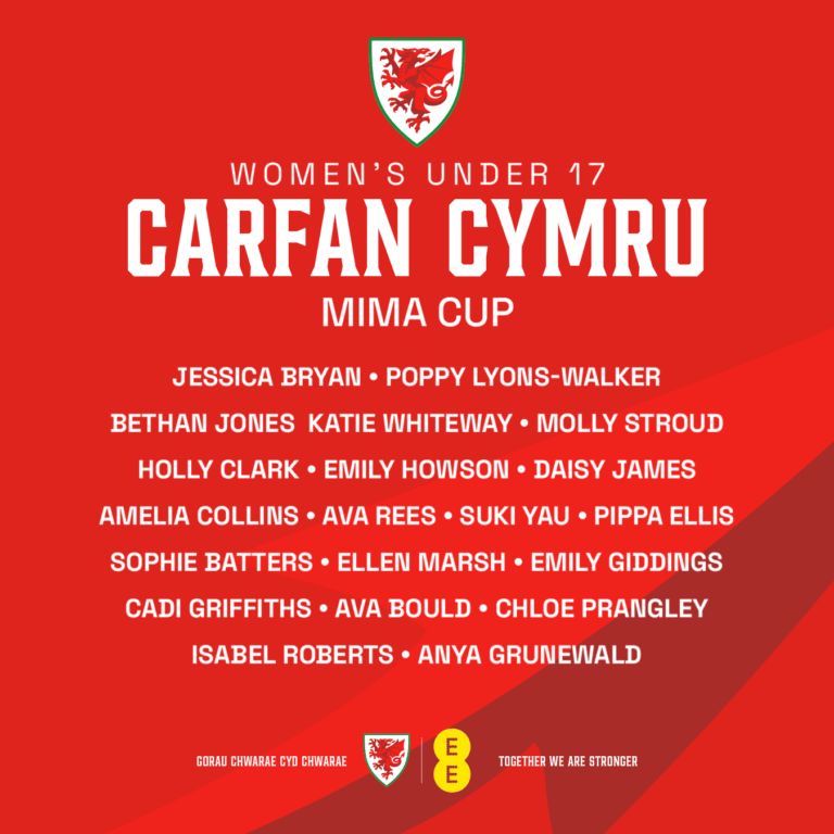 Cymru WU17 squad announced for MIMA Cup - FAW